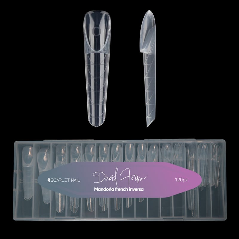 Dual Form Mandorla French Inversa - Scarlet Nail